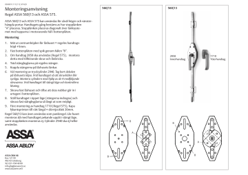 Assa Abloy Bolt ASSA 560/13 Fitting Instructions | Manualzz