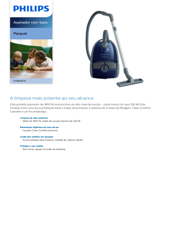 Philips FC8608/01 Aspirador com saco Manual de usuario | Manualzz