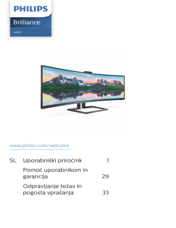 Philips 499P9H/01 Brilliance Ukrivljen LCD-zaslon 32 : 9 SuperWide ...