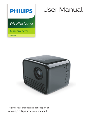 Philips PPX120/INT PicoPix Nano Proiector mobil User manual | Manualzz