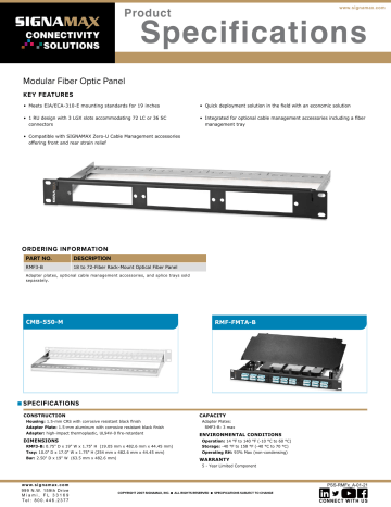 SignaMax LGX-Series Modular Panels Specification | Manualzz