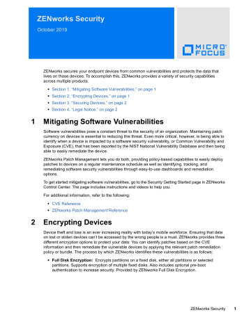 Novell ZENworks 2020 Getting Started | Manualzz