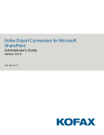 Kofax Export Connector 8.3.0 for Microsoft SharePoint Administrator's ...