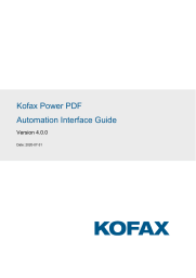 Kofax Power PDF 4.0.0 - Getting started guide, User guide, Reference guide