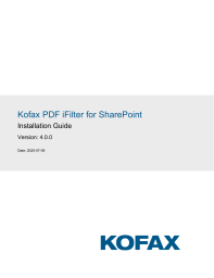 Kofax Power PDF 4.0.0 - Getting started guide, User guide, Reference guide