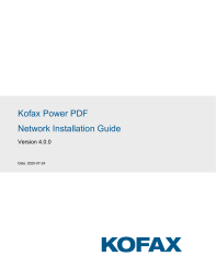 Kofax Power PDF 4.0.0 - Getting started guide, User guide, Reference guide