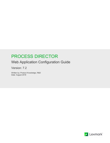 Kofax Process Director 7.9 Configuration Guide | Manualzz