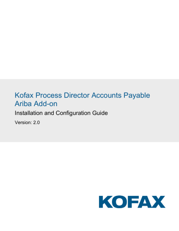 Kofax Process Director AP 7.9 Installation Guide | Manualzz