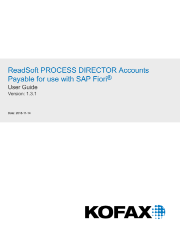 Kofax Process Director AP 7.9 User Guide | Manualzz