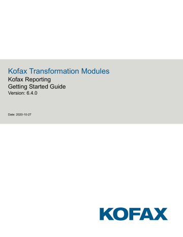 Kofax Transformation 6.4.0 Getting Started Guide | Manualzz