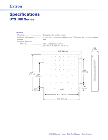 Extron UTS 100 Series Specification | Manualzz