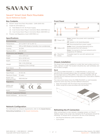 Savant HST-SAVANT6PLUS-00 SAVANT SMART HOST SERVICE PLUS - WITH ...