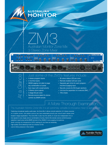 AUSTRALIAN MONITOR ZM3 Datasheet | Manualzz