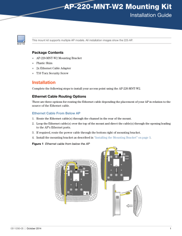 Aruba AP-220-MNT-W2 Installation Manual | Manualzz