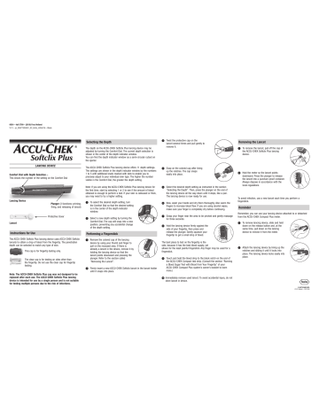 Accu-Chek Accu-Chek Softclix Plus Instructions For Use | Manualzz