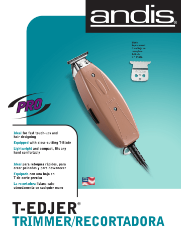 Andis T-Edjer AEE Specifications | Manualzz