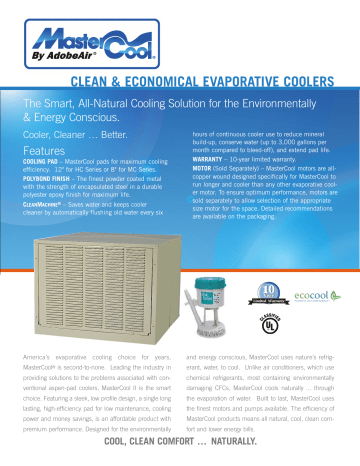 AdobeAir MasterCool HC43 Brochure | Manualzz