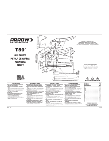 Arrow T59 Operating Instructions | Manualzz