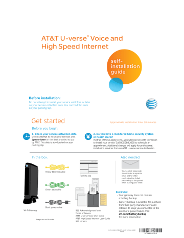 AT&T NVG510 Self-Installation Manual | Manualzz