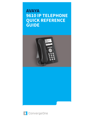 Avaya 9610 Quick Reference Manual | Manualzz