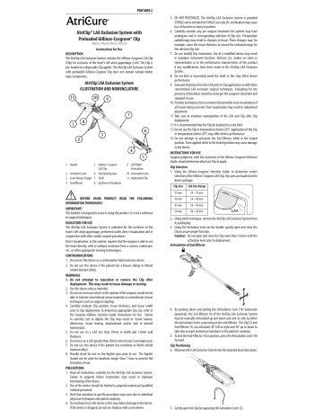 AtriCure AtriClip PRO245 Instructions For Use | Manualzz