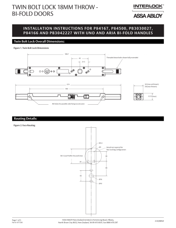Assa Abloy INTERLOCK P84166 Installation Instructions | Manualzz