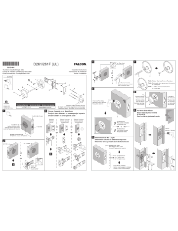 Allegion Falcon D261F Installation Instructions | Manualzz