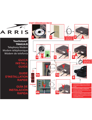 Arris Touchstone TM602A Quick Install Manual | Manualzz