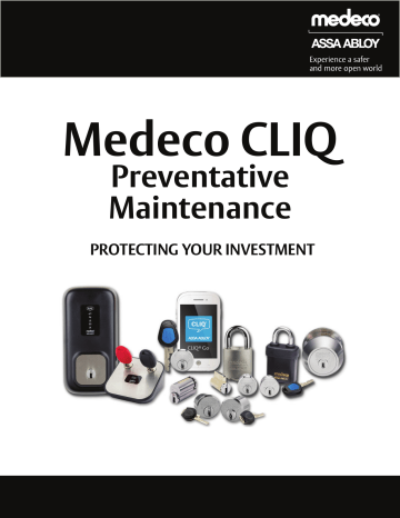 Assa Abloy Medeco CLIQ Preventative Maintenance | Manualzz