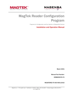 Magtek DynaPAD - Installation and Operation Manual, Owner's manual ...