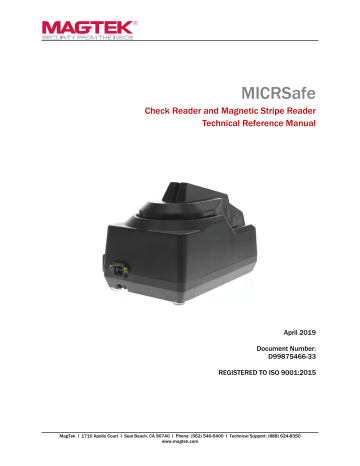 Magtek MICRSafe Installation and Operation Manual | Manualzz