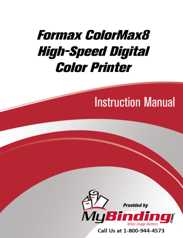 MyBinding Formax ColorMax8 Operator Manual | Manualzz