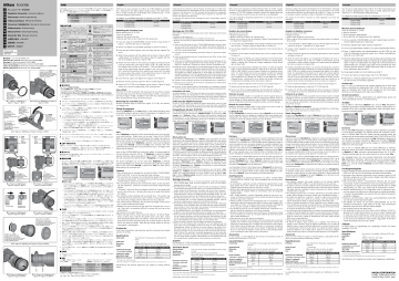 Nikon TELECONVERTISSEUR TC-E17ED 取扱説明書 | Manualzz