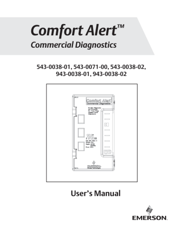 Emerson Comfort Alert 543-0038-01 User Manual | Manualzz