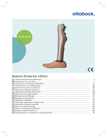 Otto Bock Kenevo 4X840 Brukermanual | Manualzz