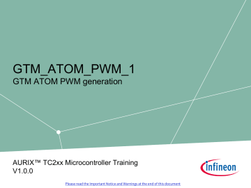 Infineon GTM ATOM PWM 1 Manual | Manualzz