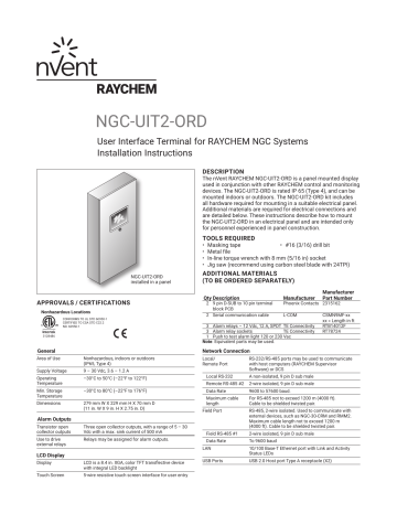 Raychem NGC-UIT2-ORD Installation Manual | Manualzz