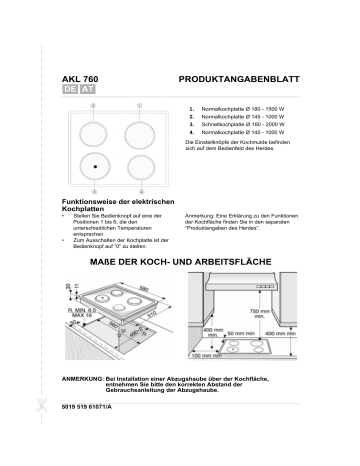 Ignis AKL 760/IX/01 Hob Programmdiagramm | Manualzz