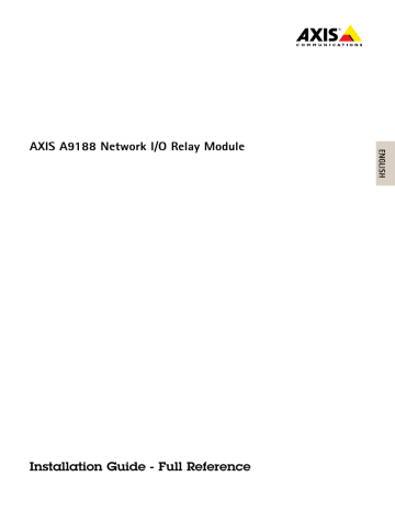 Axis A9188 Installation Manual | Manualzz