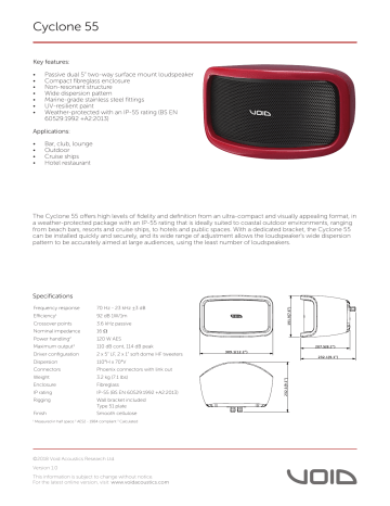 Void Cyclone 55 Specification Sheet | Manualzz