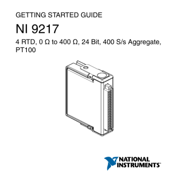 NI 9217 Getting Started Manual | Manualzz