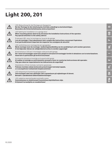 Marantec Light 200, Light 201 Owner's manual | Manualzz