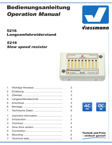Viessmann 5216 Operation Manual | Manualzz