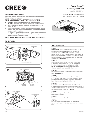 Cree Edge Series Installation Instructions | Manualzz