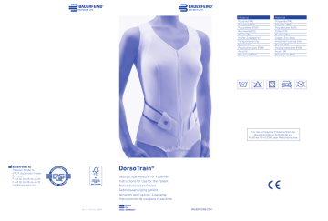 Bauerfeind DorsoTrain Vartotojo vadovas | Manualzz