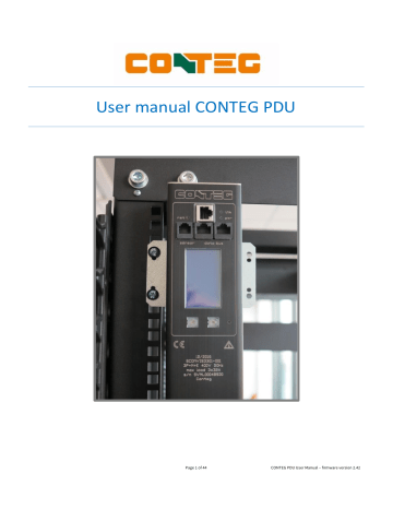 Conteg PDU User Manual | Manualzz