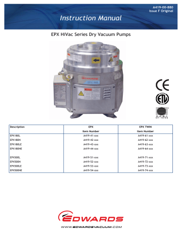 Edwards EPX180L, EPX180N, EPX500L, EPX500N Instruction Manual | Manualzz