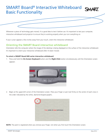 SMART Board 600 Series Basic Functionality | Manualzz