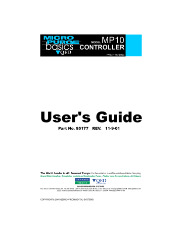 Severn Trent QED MicroPurge basics MP10 User Manual | Manualzz