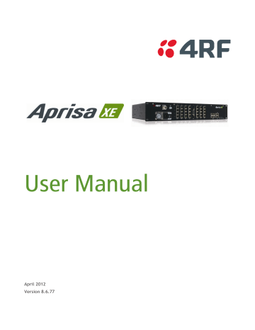 4RF Aprisa XE User Manual | Manualzz